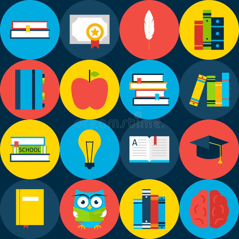 Dark Tile Read Books Background Stock Vector - Illustration of exam ...