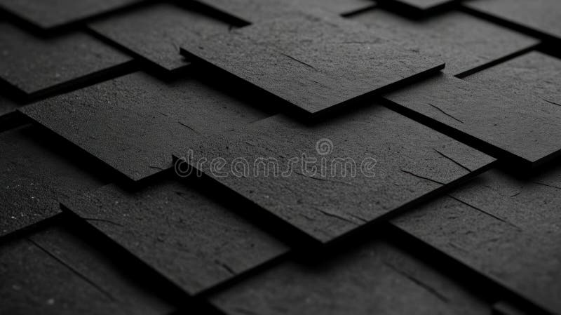 Dark Tiles Form Abstract Pattern with Texture and Shadows. Modern ...