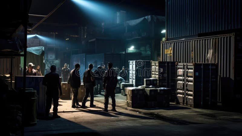 Dark Time of the Day: People from Crime Stock Image - Image of ...