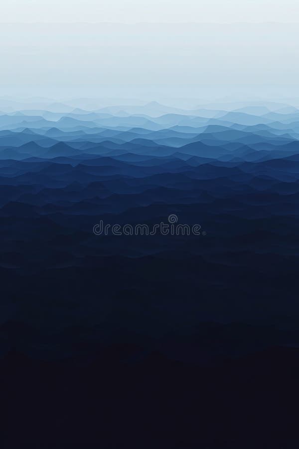 Dark-to-light Pixel Gradient in Navy and Sky Blue Simulating the Ocean ...
