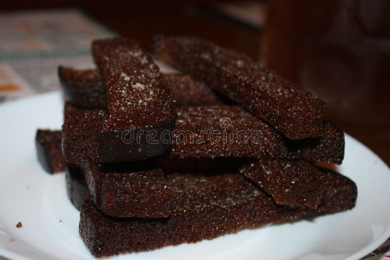 Dark toast of rye bread stock photo. Image of food, kitchen - 148892614