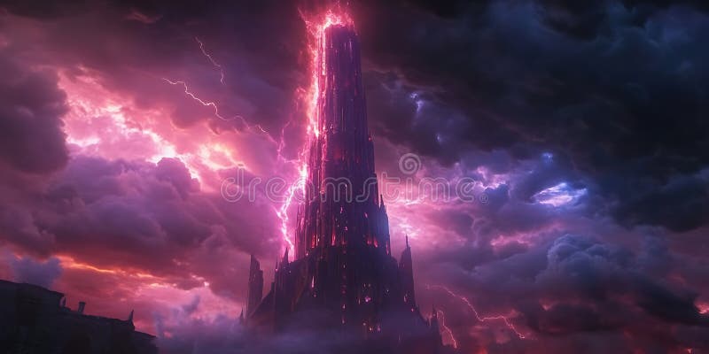 Dark Tower Fantasy Art stock illustration. Illustration of high - 380791578