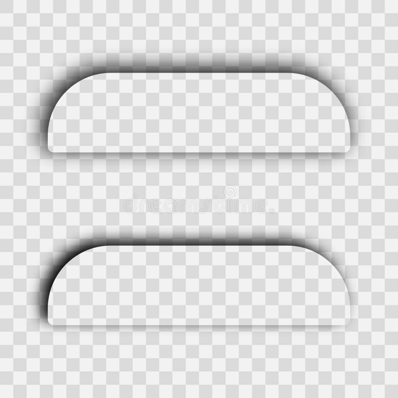 Set of Two Rectangles with Rounded Corners Shadows Stock Vector ...