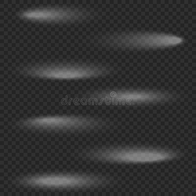 Dark Transparent Shadow or Light Effects on Black Background Stock ...