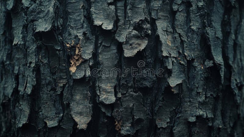 Dark Tree Bark Texture Close Up Detail Stock Illustration ...