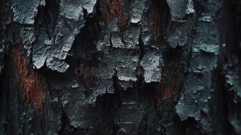 Dark Tree Bark Texture Close Up View Stock Illustration - Illustration ...