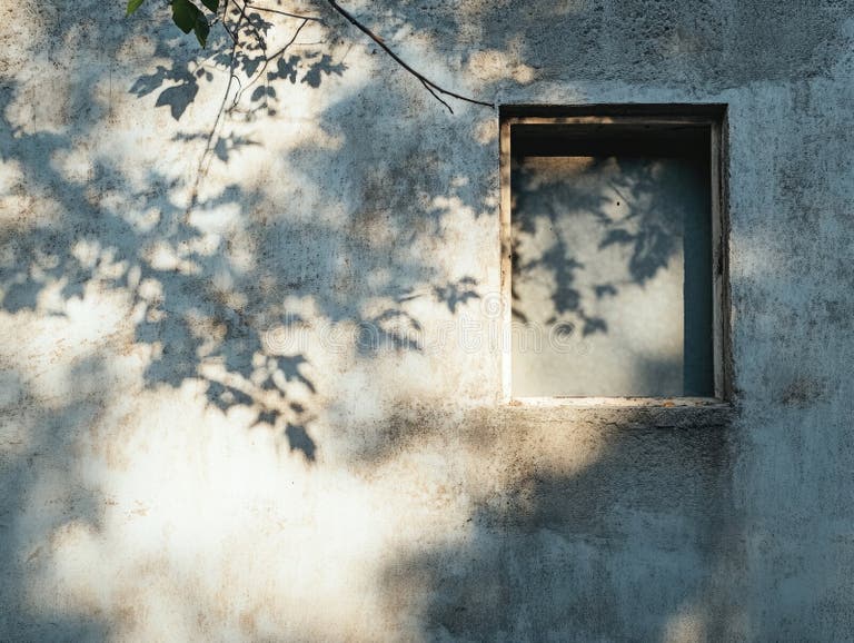 Tree Shadow on Building Wall Stock Image - Image of secret, darkness ...