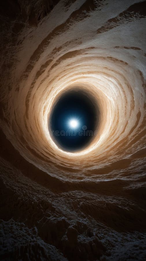 Dark Tunnel Descends into Abyssal Depths. Mysterious Space Vortex Draws ...
