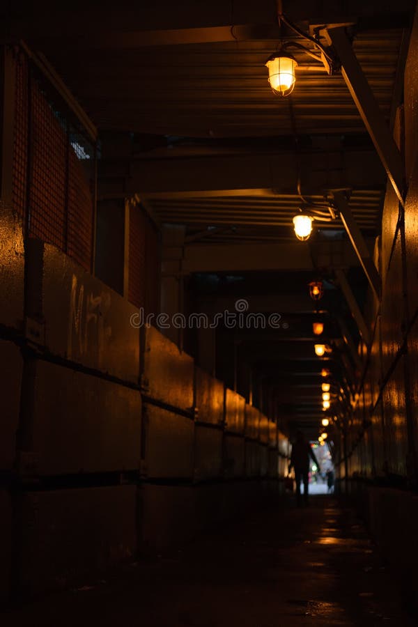 Dark Tunnel in Moscow, Russia Stock Image - Image of road, ceiling ...