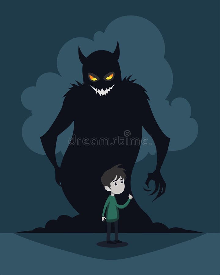 The Dark and Twisted Form of a Shadow Bully Looming Over Their Victim ...