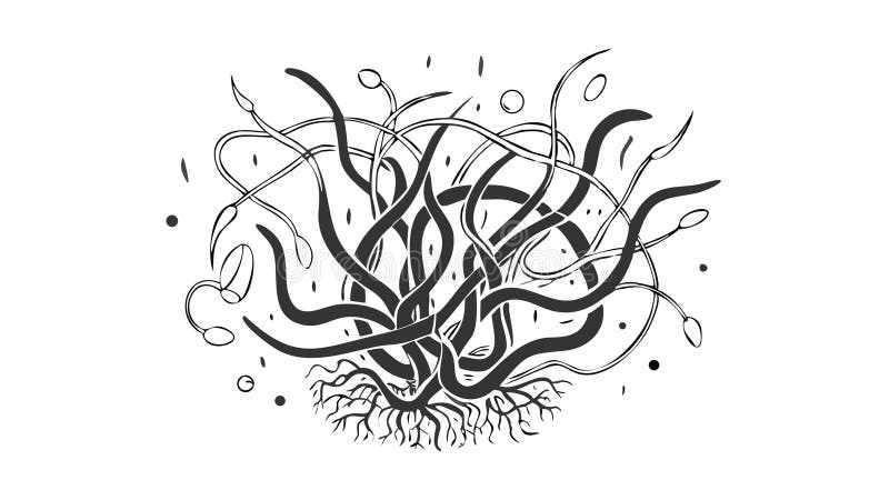 Dark Twisted Roots: Hidden Origins, Vector Design Generative AI Stock ...