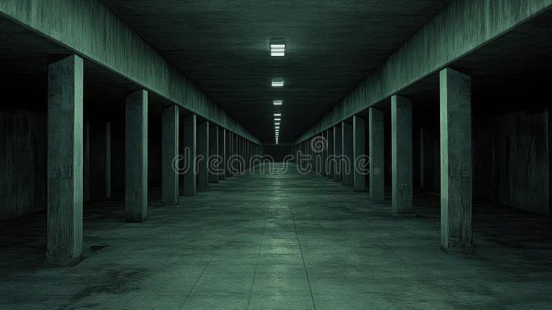 Dark Underground Corridor stock illustration. Illustration of hidden ...