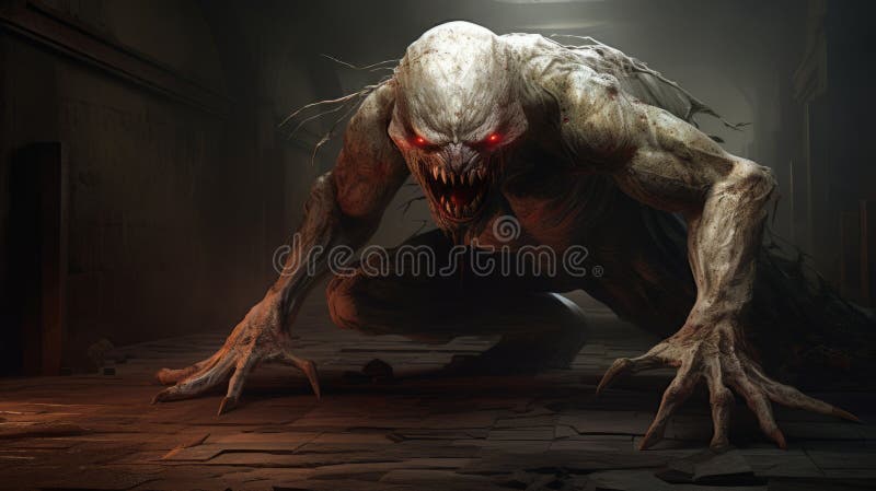 Dark Underground Creature: a Realistic Rendering of a Death Strike ...