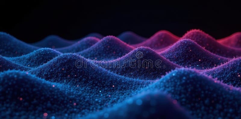 Dark, Undulating Waves Pattern on Black Background, Background, Indigo ...