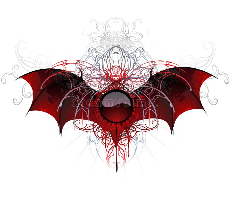 Banner with wings phoenix stock vector. Illustration of emblem - 43382768