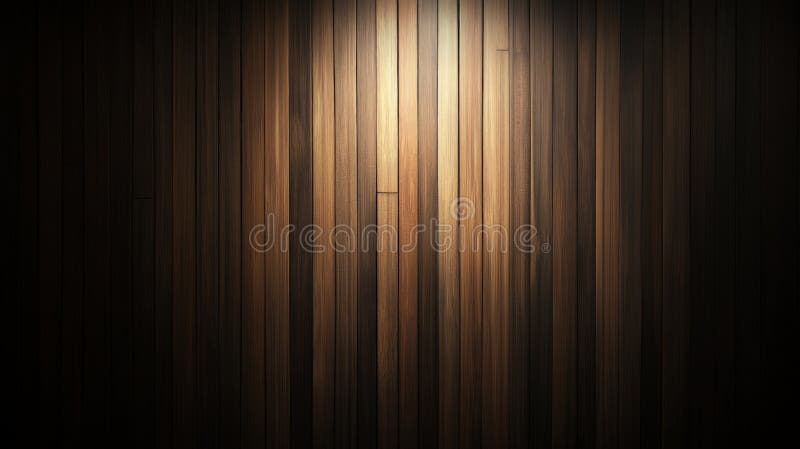 Dark Vertical Wooden Planks Background Illuminated by a Single ...