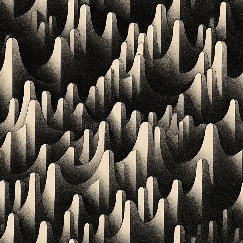 Minimal Mountains, Optical Illusion, Pattern, Generative AI Stock ...