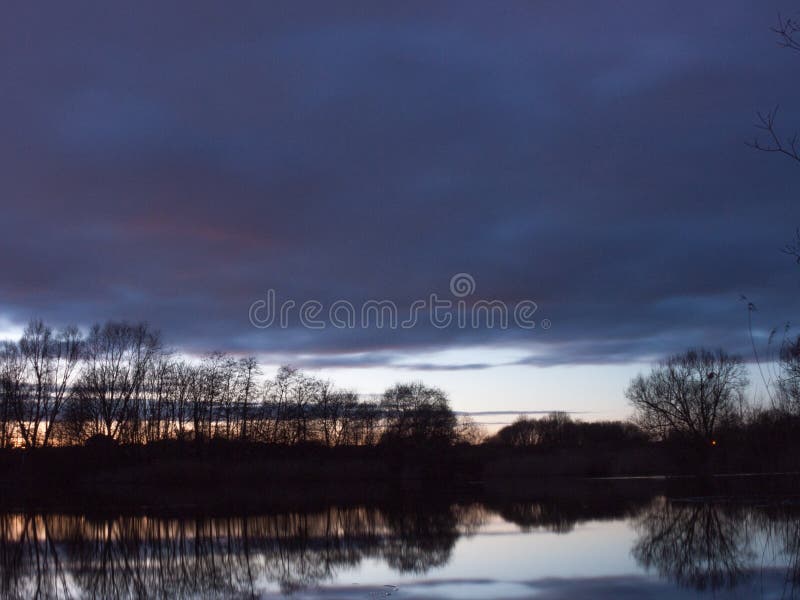 Dark Vibrant Lake Looking Mysterious and Chill Stock Photo - Image of ...