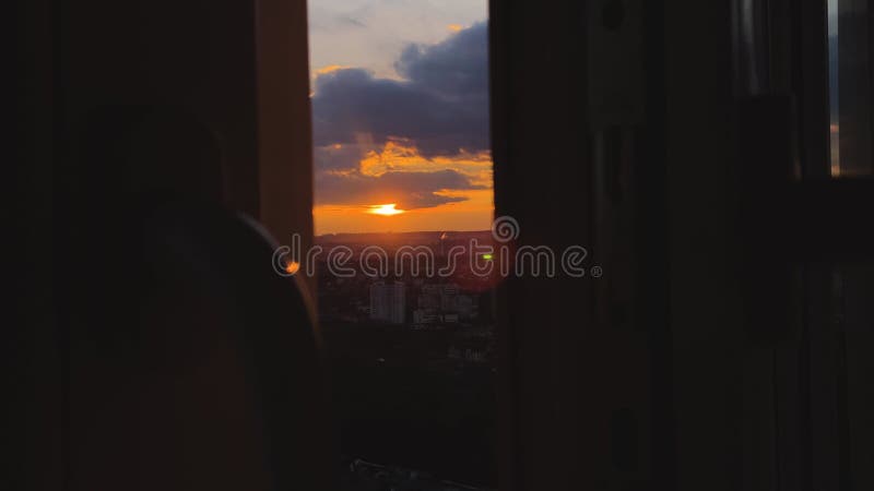 Window of Modern House with Black Metal Facade with Vertical Lines ...