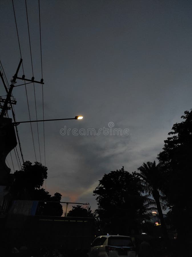 Dark View Night with Backlight Stock Image - Image of view, dark: 296933575