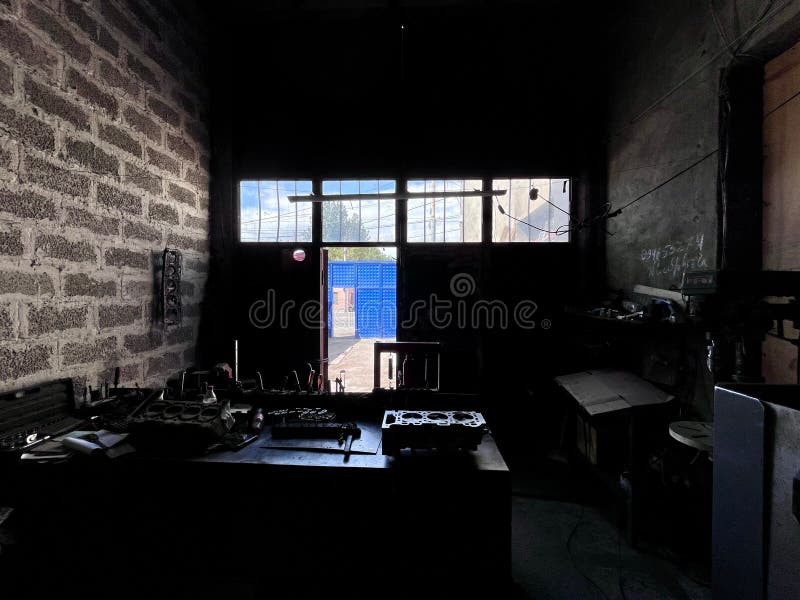 Dark View of an Old Room with Opened Door Stock Photo - Image of opened ...