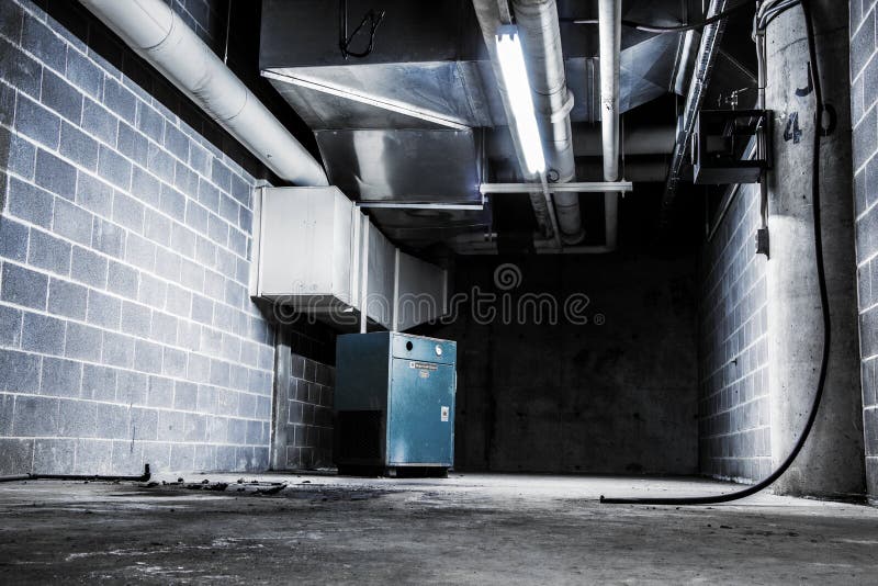 Dark View of a Production Area Stock Image - Image of high ...