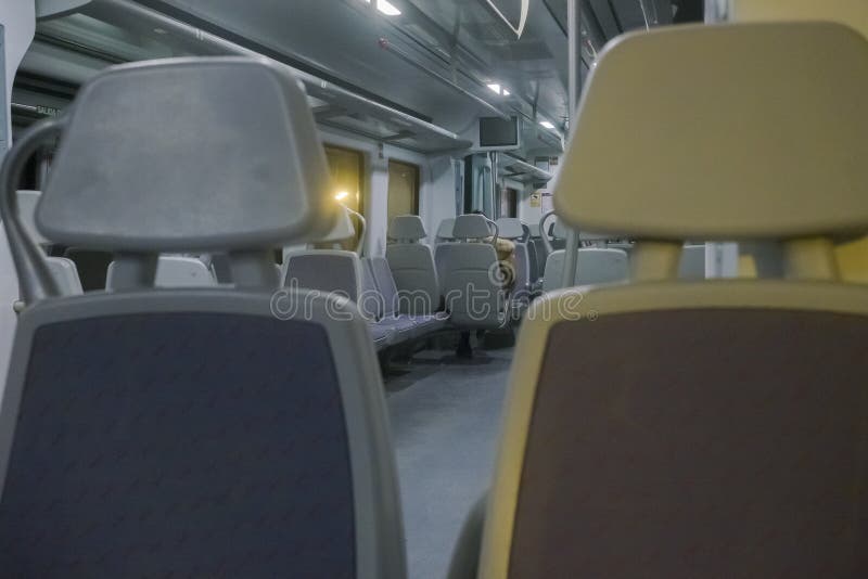 A Dark View of the Seats of Train Carriage Editorial Image - Image of ...