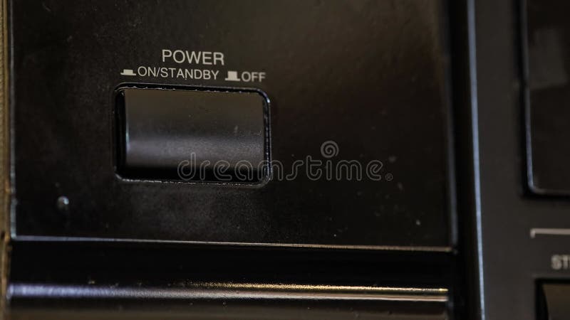 Power button press stock footage. Video of electrical - 252879938