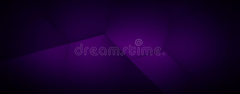 Dark Violet Abstract Background for Wide Banner Stock Illustration ...