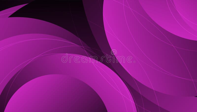 Dark Violet Abstract Geometric Background with Glossy Circles and Lines ...