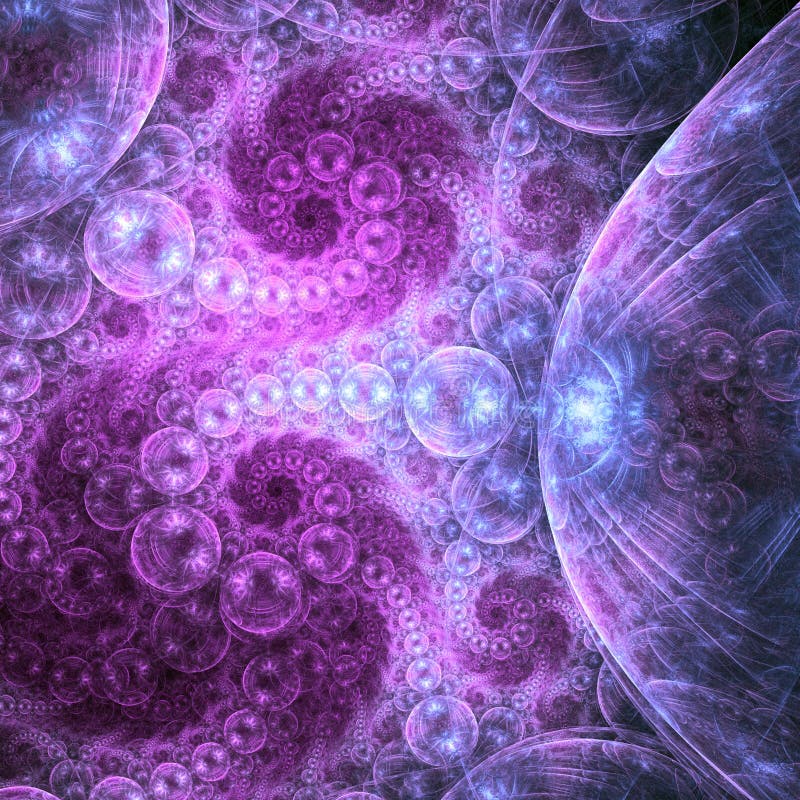 Dark Violet Fractal Spirals Stock Illustration - Illustration of blue ...