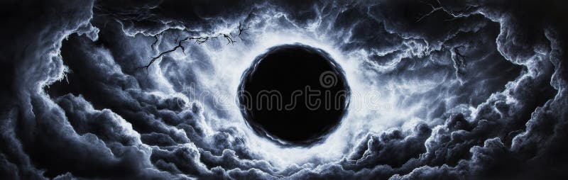 Dark Void in Storm Clouds a Dramatic Image of a Large Dark Void ...