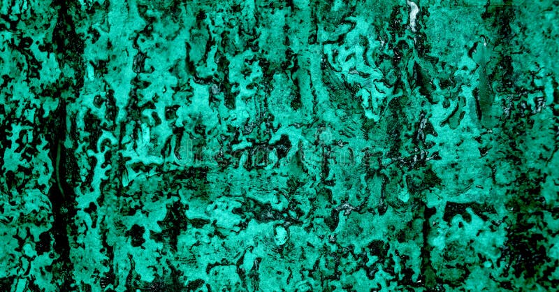 Dark Wall Surface with Turquoise Paint Stock Image - Image of spilled ...