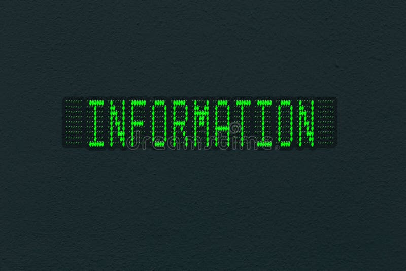 Dark Wall Texture with LED Panel with Inscription Information Stock ...