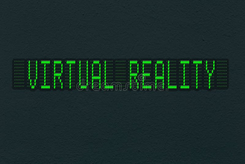 Dark Wall Texture with LED Panel with Inscription Virtual Reality Stock ...
