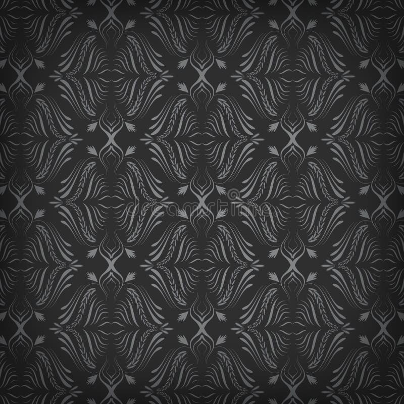 Dark Wallpaper with Seamless Pattern Stock Vector - Illustration of ...