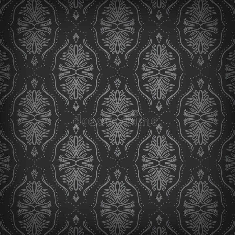 Dark Wallpaper with Seamless Pattern Stock Vector - Illustration of ...