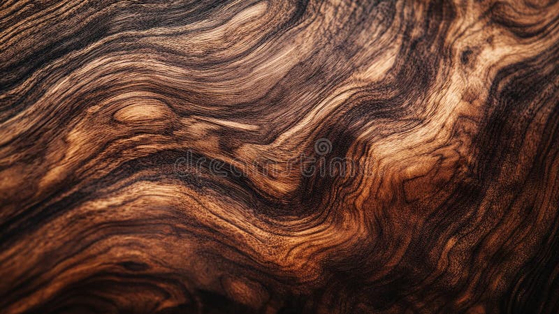 Dark Walnut Wood with a Deep, Rich Color and Smooth, Prominent Grain ...