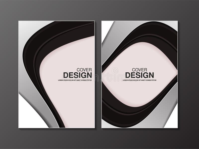 Dark Wave Abstract Cover Design Stock Vector - Illustration of banner ...