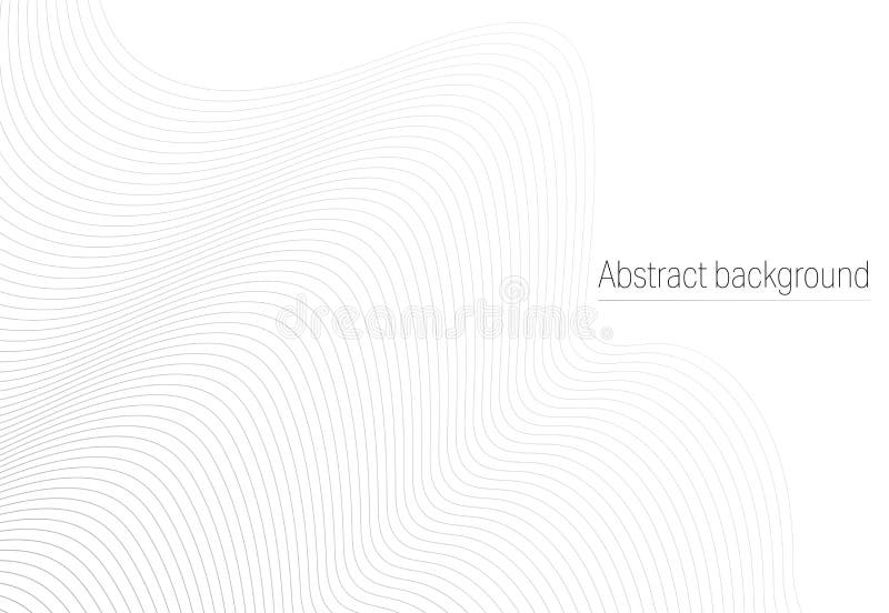 Dark Wave Curves on a Light Background. Sinuous Lines for Covers ...