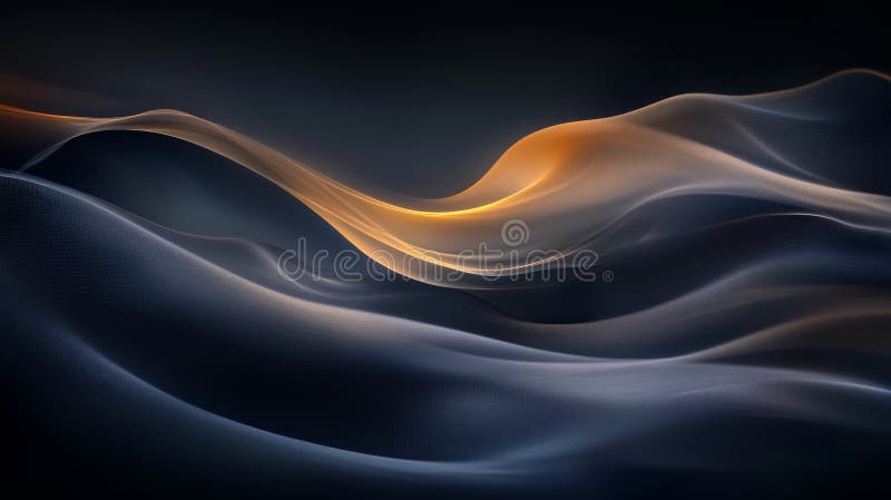 Dark Wavy Background, Abstract Flowing Lines and Subtle Textured ...