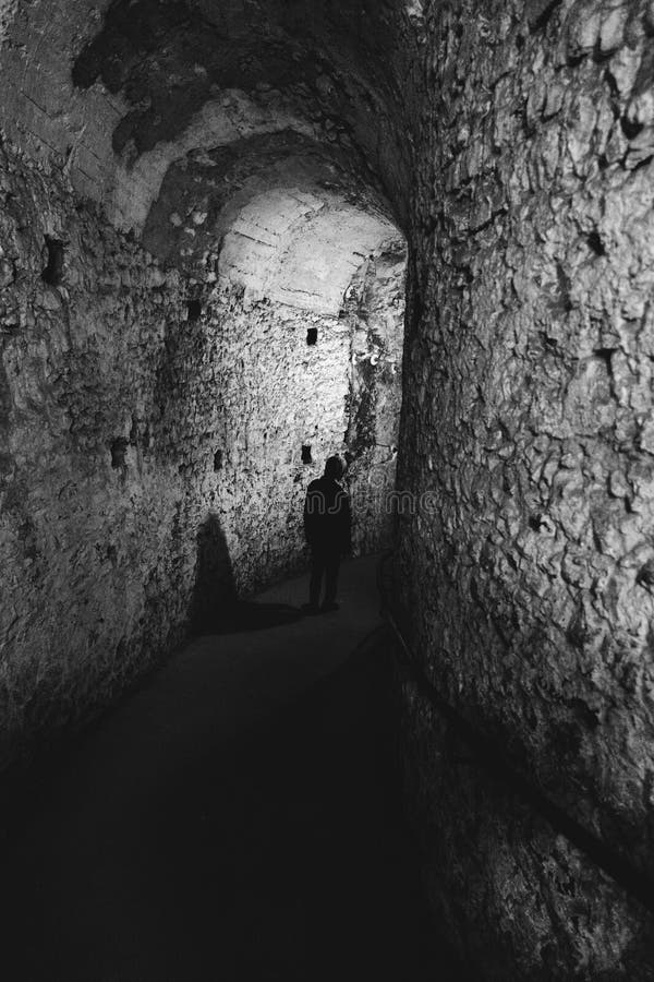 The dark way editorial stock photo. Image of hall, shadown - 155452713