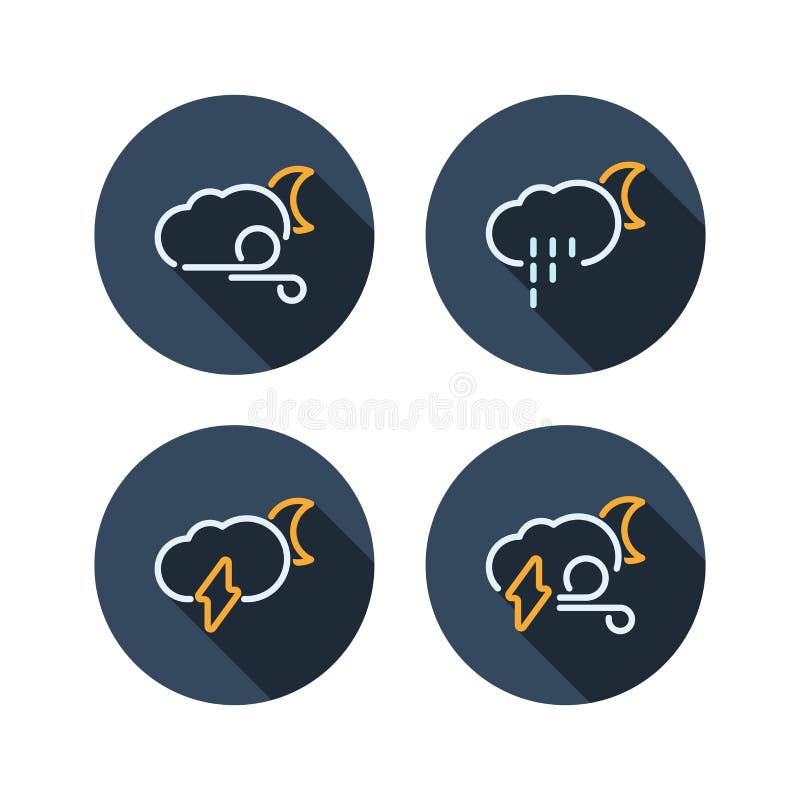 Dark Weather Flat Icon Set Long Shadow Stock Vector - Illustration of ... Dark Weather Flat Icon Set Long Shadow Stock Vector - Illustration of ...
