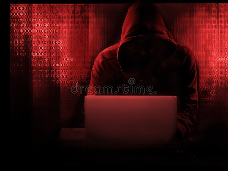 The dark web hooded hacker stock photo. Image of bill - 130129636