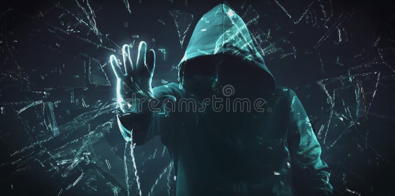 The dark web hooded hacker stock image. Image of concept - 130130227