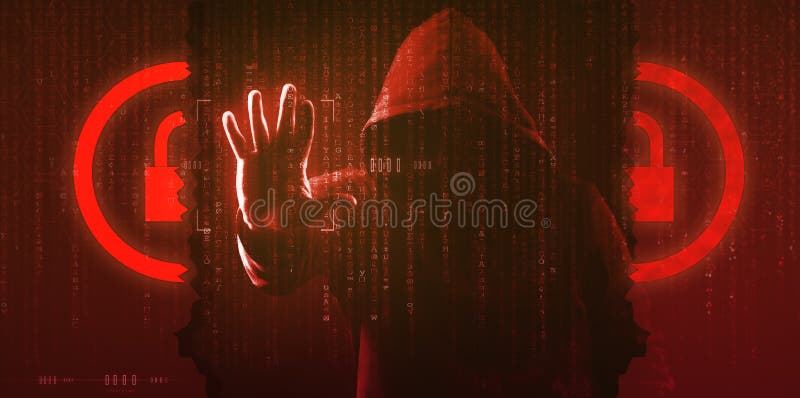 The dark web hooded hacker stock photo. Image of high - 130130762