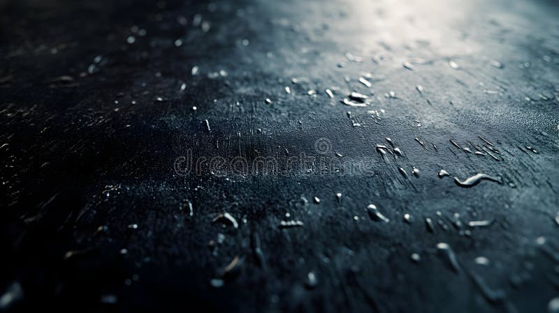 Dark Wet Surface with Water Drops - Abstract Background Image Stock ...