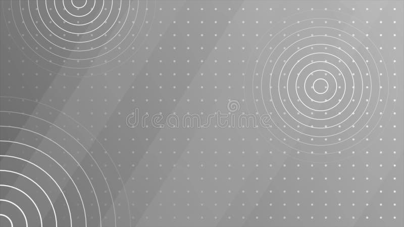 Dark White Abstract Geometric Shapes Technology Background, Grid ...