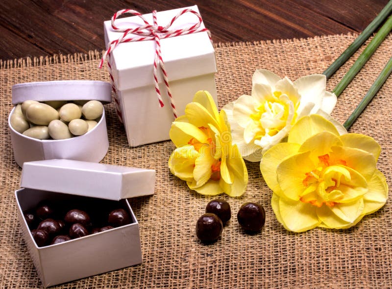 Dark and White Chocolate Nuts Stock Photo - Image of sweet, sack: 69804288