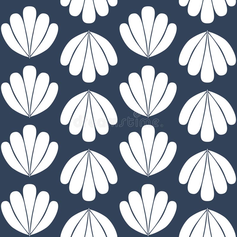 Dark White Seamless Pattern Sea Shell for Product Design Stock Vector ...